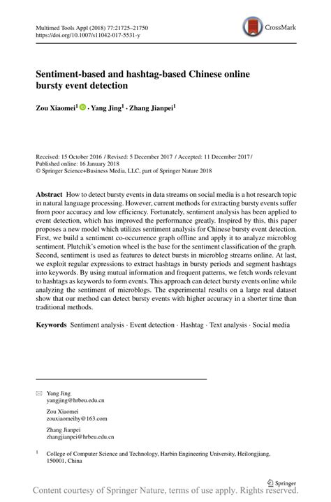Sentiment Based And Hashtag Based Chinese Online Bursty Event Detection
