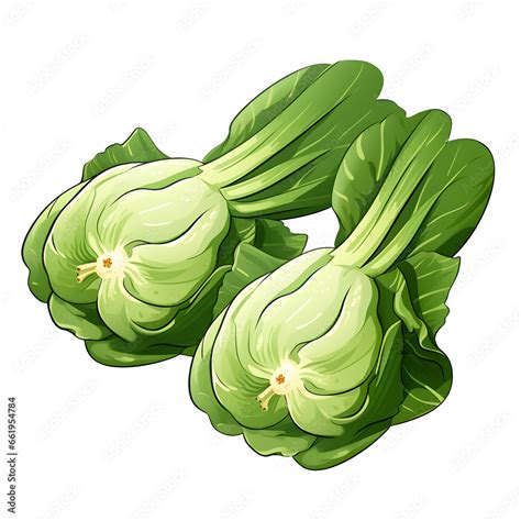 Cartoon Clipart Of Bok Choy Food Clipart Vegetables Clipart