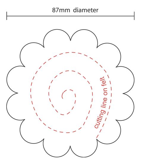 Cut Out Felt Flower Template