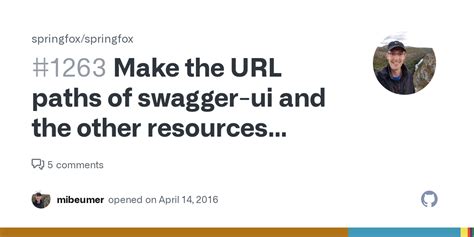 Make The Url Paths Of Swagger Ui And The Other Resources Configurable · Issue 1263 · Springfox