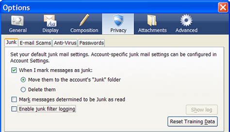 Spam And Junk Mail Filters Mozilla Thunderbird Tutorial