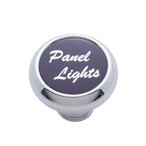 Small Deluxe Dash Knob W Panel Lights Black Aluminum Sticker