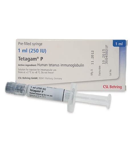 Image Of Tetagam P Vaccine Pre Filled Syringe 250 Iu Ml Mims Hongkong