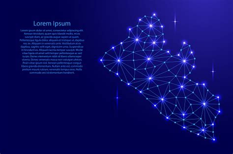 라이베리아 지도 다각형 모자이크 라인 네트워크 광선 및 벡터 일러스트 레이 션의 공간 별 0명에 대한 스톡 벡터 아트 및 기타 이미지 Istock