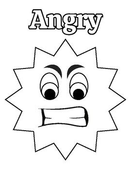 Angry Face Coloring Pages