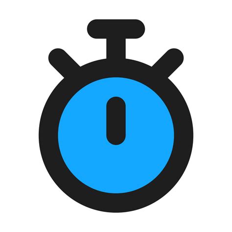 Stopwatch Flat Color Outline Icon 10332137 Png