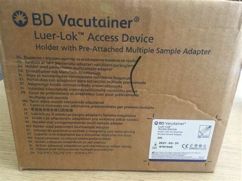 New Bd 364902 Luer Lok Access Device Holder W Pre Attached Multiple Sampler Adapter Qty200