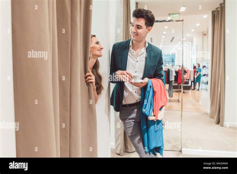 Fitting Room Woman Hi Res Stock Photography And Images Alamy