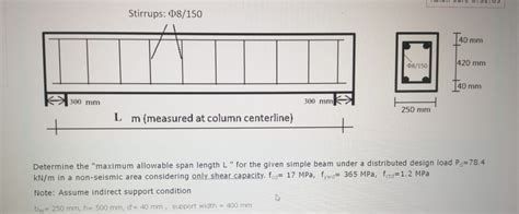 Solved Determine The Maximum Allowable Span Length L For