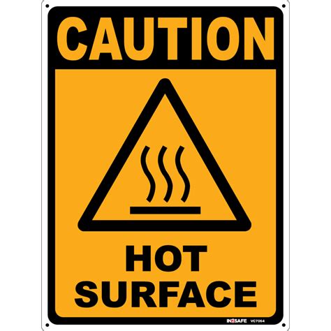 Caution Hot Surface Circular Safety Labels Safety Signs Less My XXX