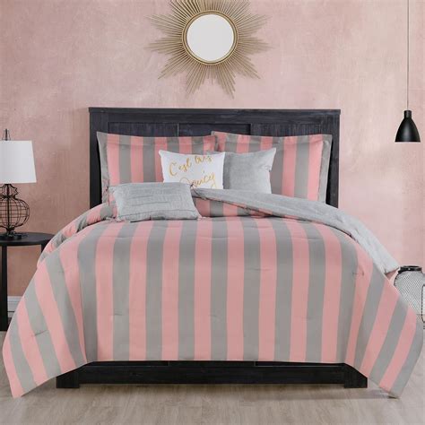 Juicy Couture Cabana Stripe Reversible Bedding Set King