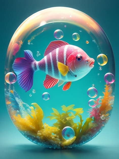 Premium AI Image Fish Bubble