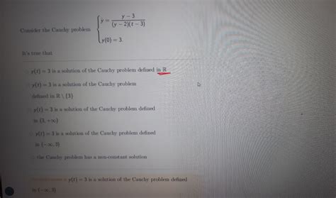 solved consider the cauchy problem y˙ y 3 y 2 t 3 y 0 3