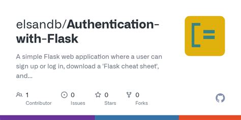 Github Elsandbauthentication With Flask A Simple Flask Web