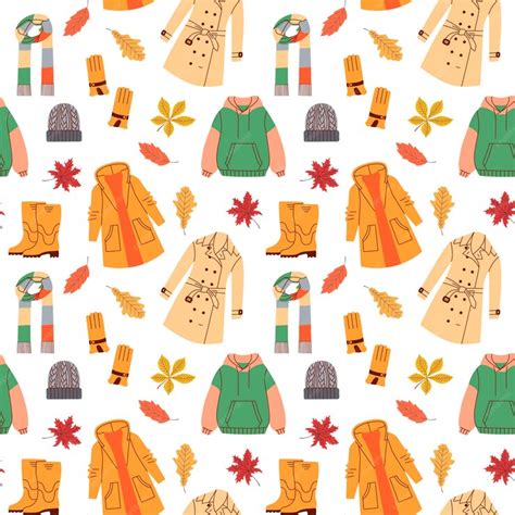 Premium Vector Autumn Clothing Pattern Casual Wears Outdoor Outfits