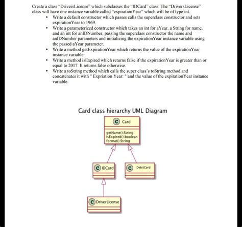 Solved Create A Class Driverslicense Which Subclasses The