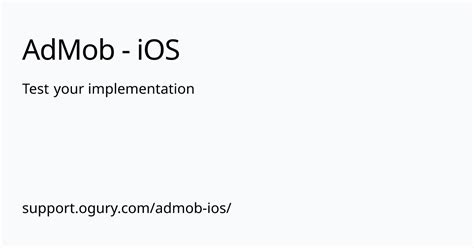 Test Your Implementation Admob Ios