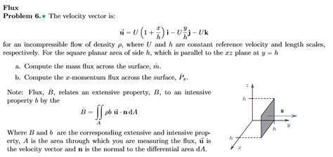 solved flux problem 6 the velocity vector is