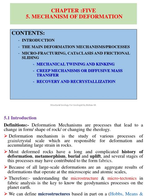 Stractural Geology Chapter 5 Pdf Dislocation Creep Deformation