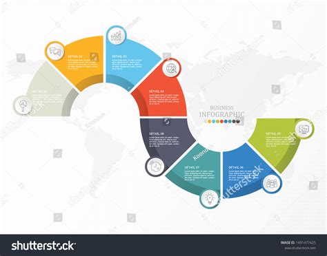 Infographics와 현재 비즈니스 개념을 위한 아이콘입니다프로세스 스톡 벡터로열티 프리 1491477425 Shutterstock