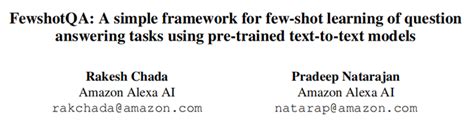 Fewshotqa A Simple Framework For Few Shot Learning Of Question Answering Tasks Using Pre