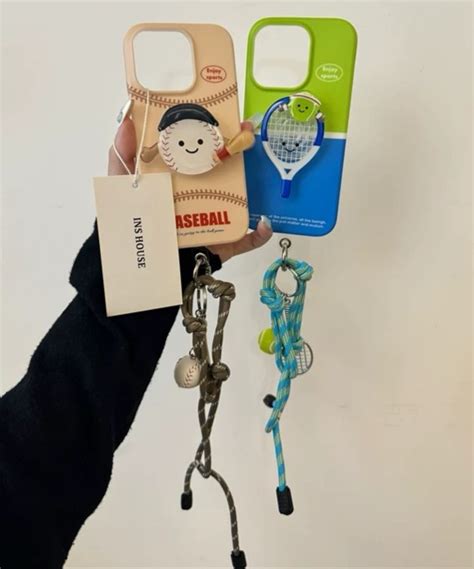 스포츠💓귀여운캐릭터💓테니스 야구 키링 손목스트랩 범퍼케이스 아이폰케이스 유니크 특이한 15프로맥스 14프로맥스 13프로맥스 귀여운 키치 감성 레트로 에이블리