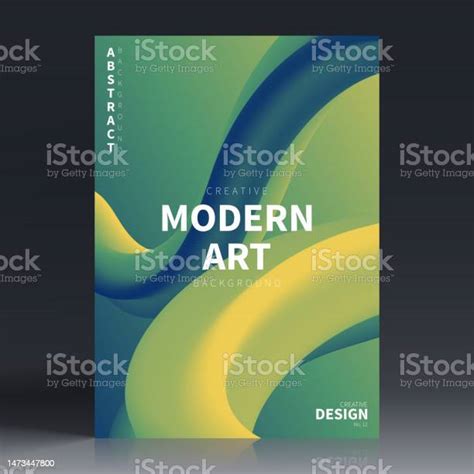 브로셔 템플릿 레이아웃 그린 커버 디자인 비즈니스 연례 보고서 전단지 잡지 3차원 형태에 대한 스톡 벡터 아트 및 기타 이미지 3차원 형태 가리기 곡선 Istock
