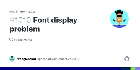 Font Display Problem · Issue 1010 · Ayamirnvimdots · Github