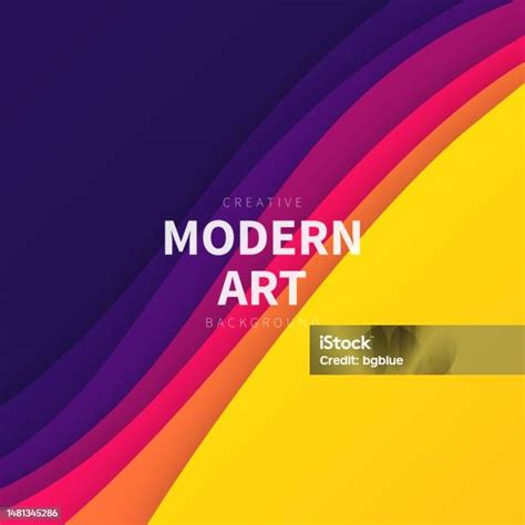 보라색 추상 물결 모양 종이 컷 배경 트렌디 한 3d 디자인 3차원 형태에 대한 스톡 벡터 아트 및 기타 이미지 3차원 형태 검은색 곡선 Istock