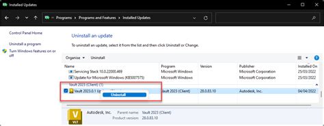 Uninstalling Autodesk Desktop Application Updates