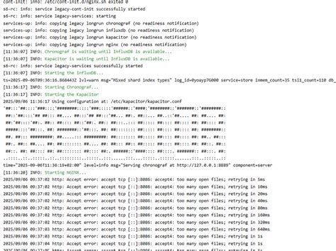 Error Influxdb Accept Error Accept Tcp 8086 Accept4 Too Many