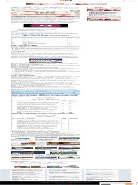 Cbse Class 10 Maths Syllabus 2023 24 Pdf Pdf Quadratic Equation Triangle