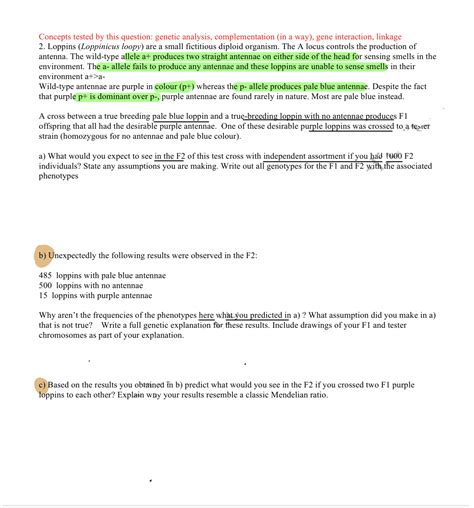 Solved Concepts Tested By This Question Genetic Analysis Chegg