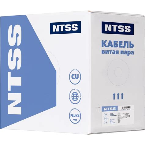 Кабель витая пара Ntss U Utp 5e 4 пары одножильный 24awg медь 305м внутренний нг А Hf Lszh