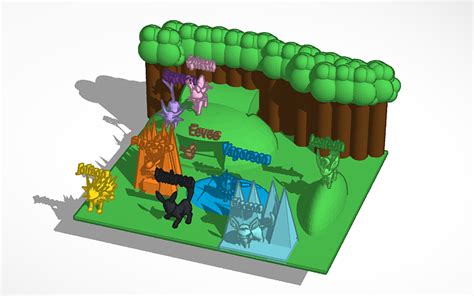 3d Design Eevee And Eevee Evolutions Tinkercad