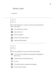 Week Quiz Coursera Pdf Week Quiz Questions Point Which Of The Following