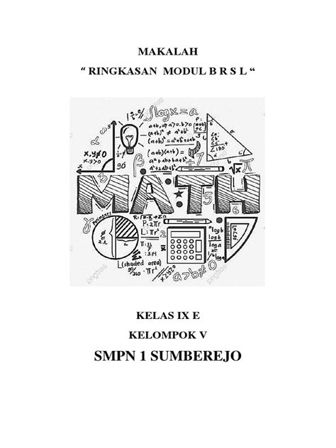 Ringkasan Bangun Ruang Tabung Kerucut Bola Pdf