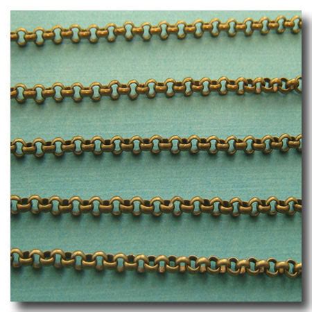 Antique Brass Rolo Chain 2mm