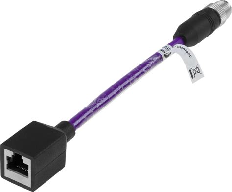 Datalogic Ethernet Adapter Cable M12 X Coded 8 Pin Naar Rj45 Female