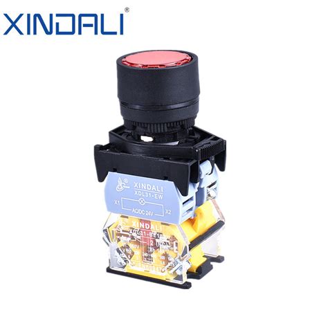 Xdl Ewa Red Light Indicator Switch Signal Light Push Button Switch China Push Button And