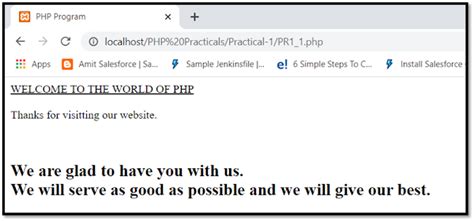 Php Program 1 Write A Php Script To Display Welcome Message Andand Write