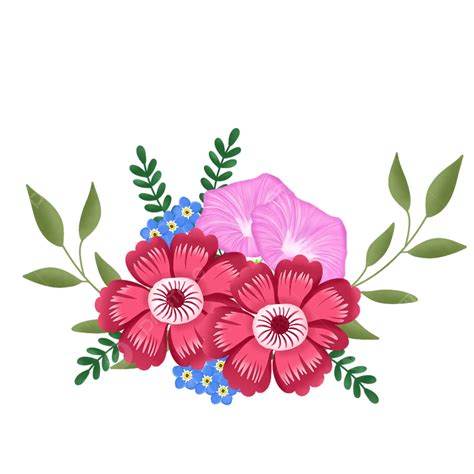 Ilustración De Ramo De Flores Png Dibujos Flor Ramo Romántico Png Y