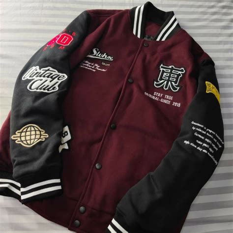Varsity Baseball Jacket Premium Embroidered Varsity Baseball Jacket For Men And Women Shopee