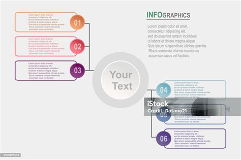 비즈니스 데이터 시각화용 프로세스 차트 그래프의 추상 요소 6단계 옵션 부분 또는 프로세스가 있는 다이어그램 프리젠테이션을 위한 비즈니스 템플릿입니다 인포그래픽을 위한