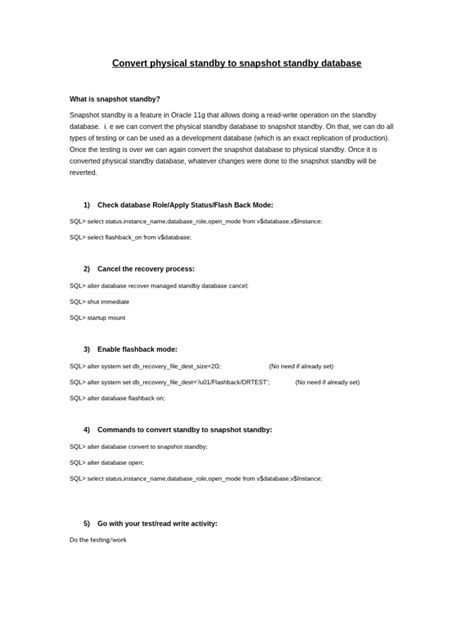 Convertstandbyintosnapshotstandby Pdf