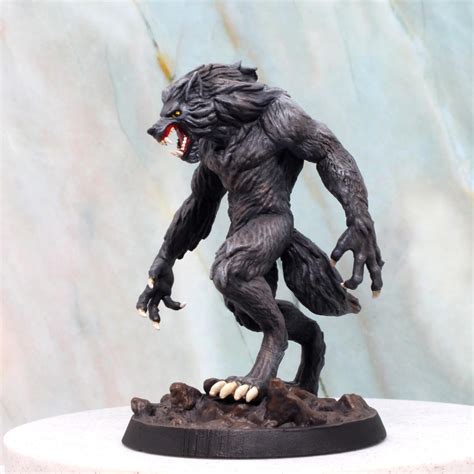 Large Werewolf Figure 75mm Scale 3d Resin Print Etsy