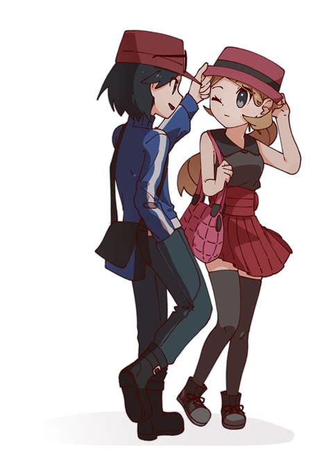 Serena And Calem Pokemon And More Drawn By Omochi Omotimotittona Danbooru