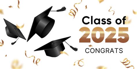 2025년 졸업반 금색 색종이 조각이 던져진 검은색 사각모가 달린 축제 디자인 벡터 계획에 대한 스톡 벡터 아트 및 기타 이미지