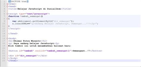Cara Menjalankan Kode Program Javascript Dhimas Putra Munanto