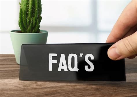 Premium Photo Text Faqs Writen On Black Table Card